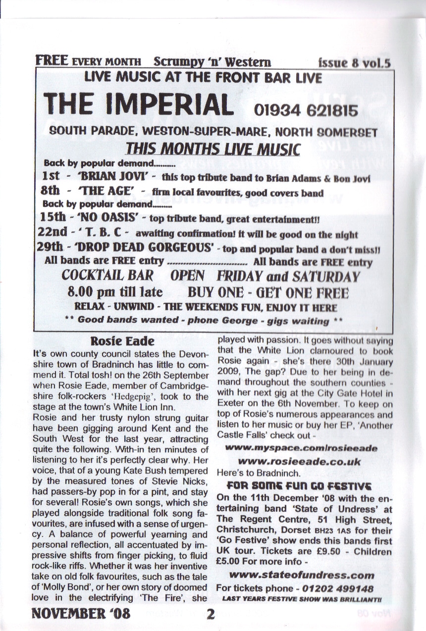 Rosie Eade - Folk Pixie - Reviews